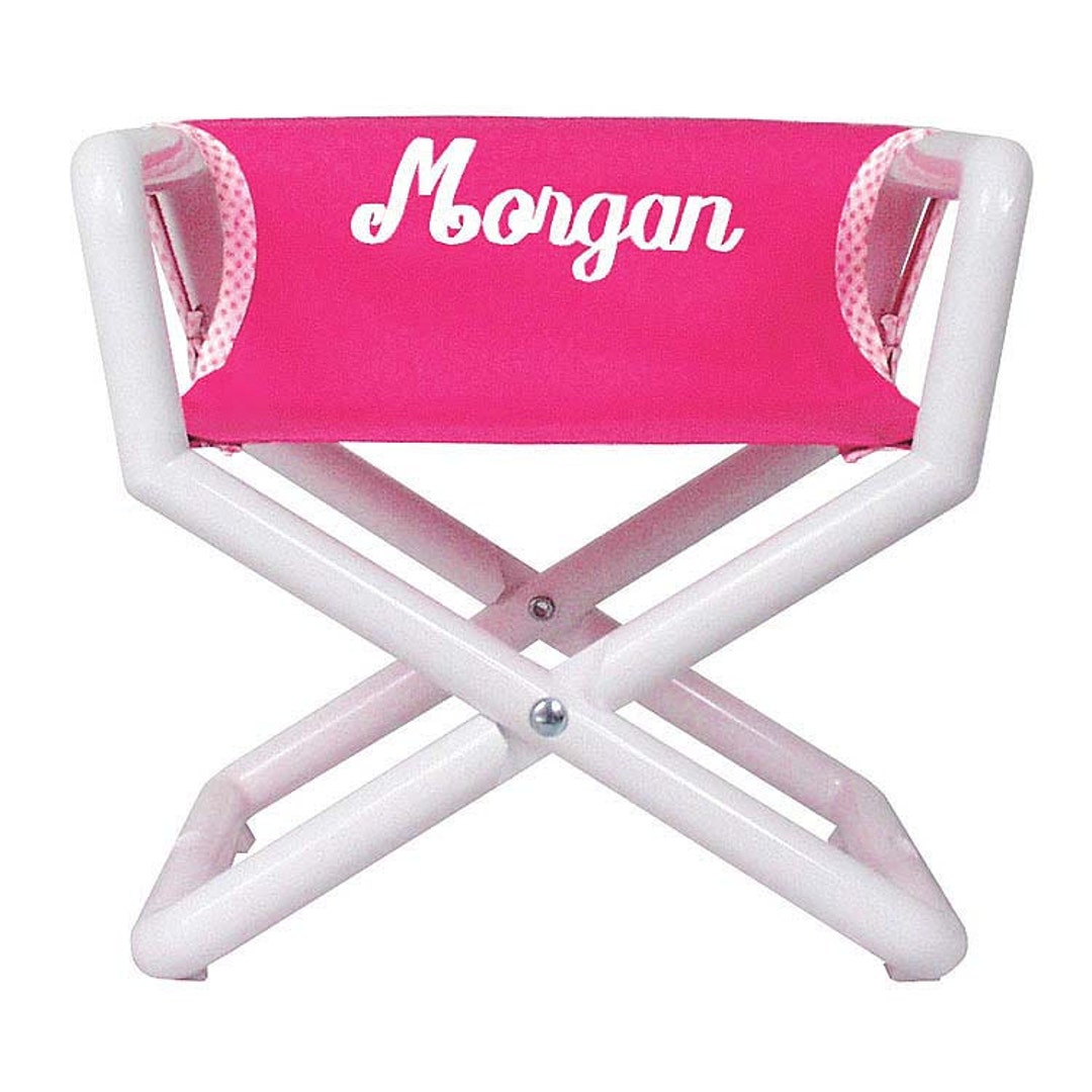 Personalized Pink Canvas Kids Director Chair - USA Made - Folds, Use ...