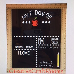 First Day of School Reusable Chalkboard Sign - Etsy