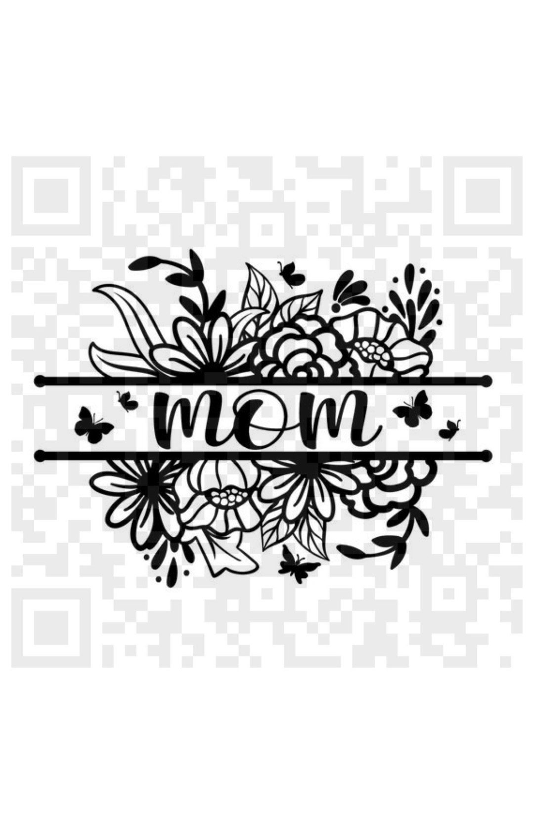 Mom PNG and Svg, Mom Flower Split Frame Svg, Mom and Flowers Svg ...