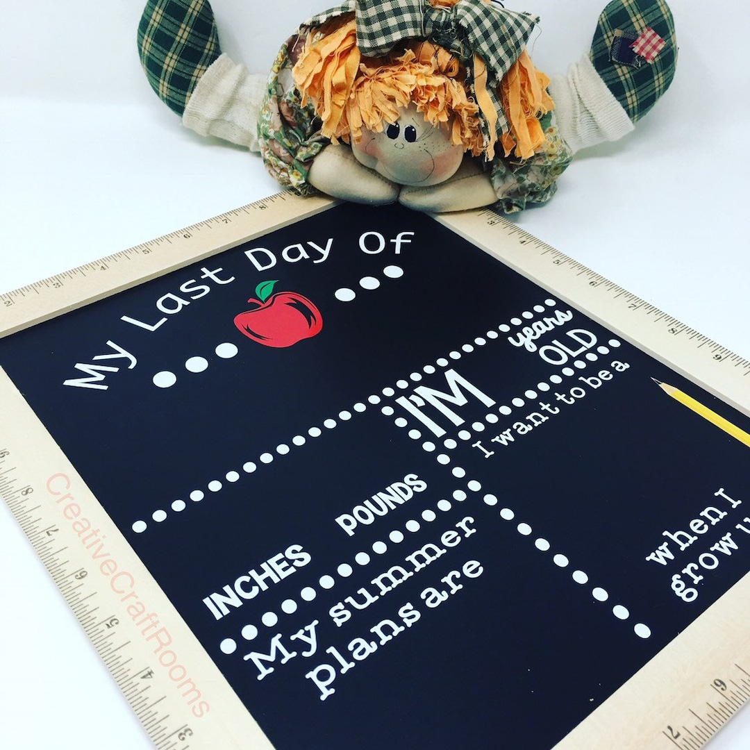 Last Day of School Chalkboard, Reusable Last Day of School Chalkboard ...