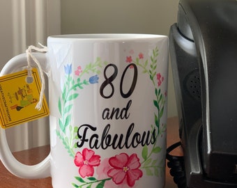 80th Birthday Coffee Mug - Etsy
