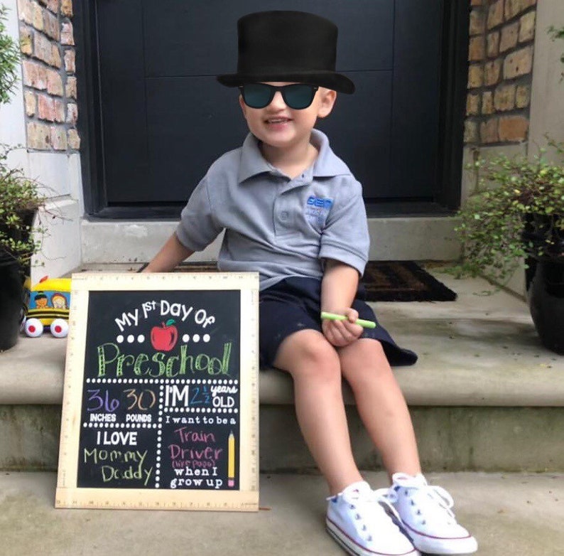 First Day of School Reusable Chalkboard Sign - Etsy