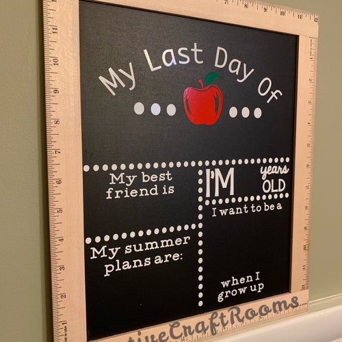 Chalkboard First and Last Day of School Sign 1st & Last Day | Etsy