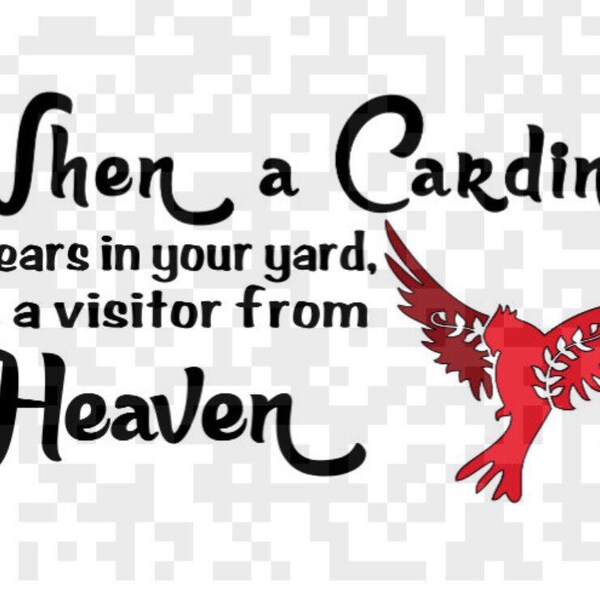 Cardinal From Heaven Stencil - Etsy
