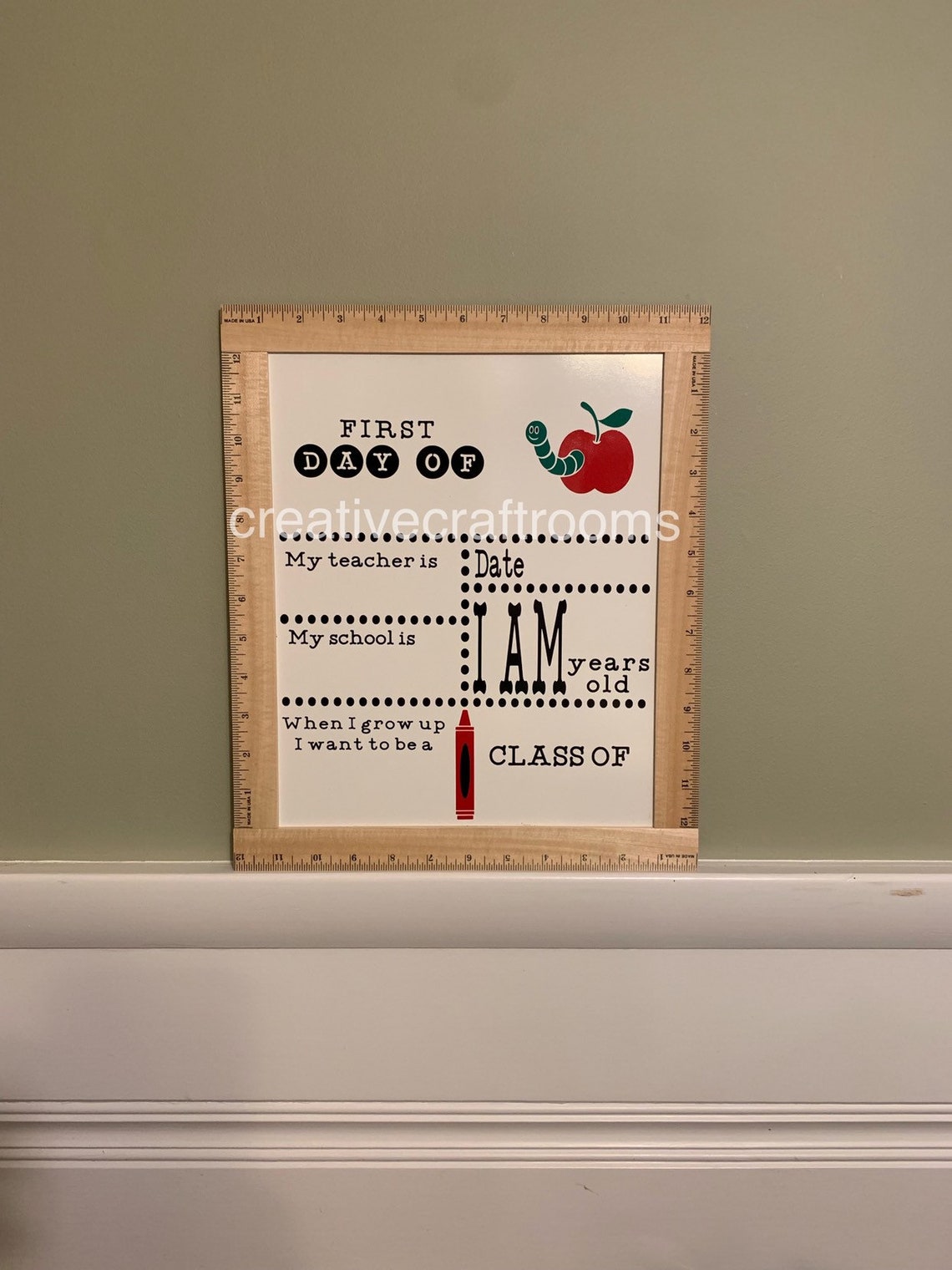 First Day of School Dry Erase Board Chalkboard Sign Back to | Etsy