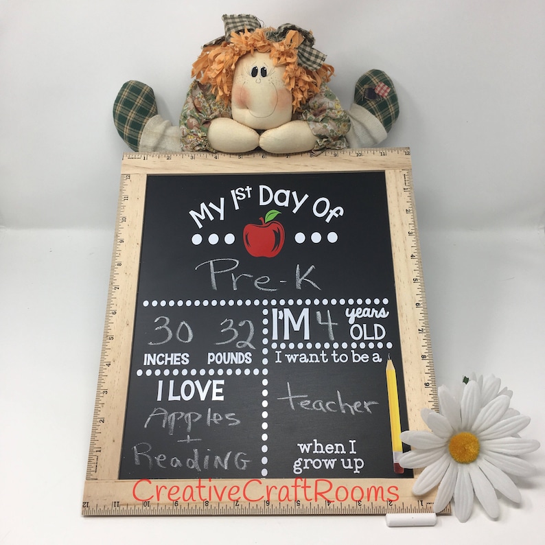 First Day of School Reusable Chalkboard Sign - Etsy
