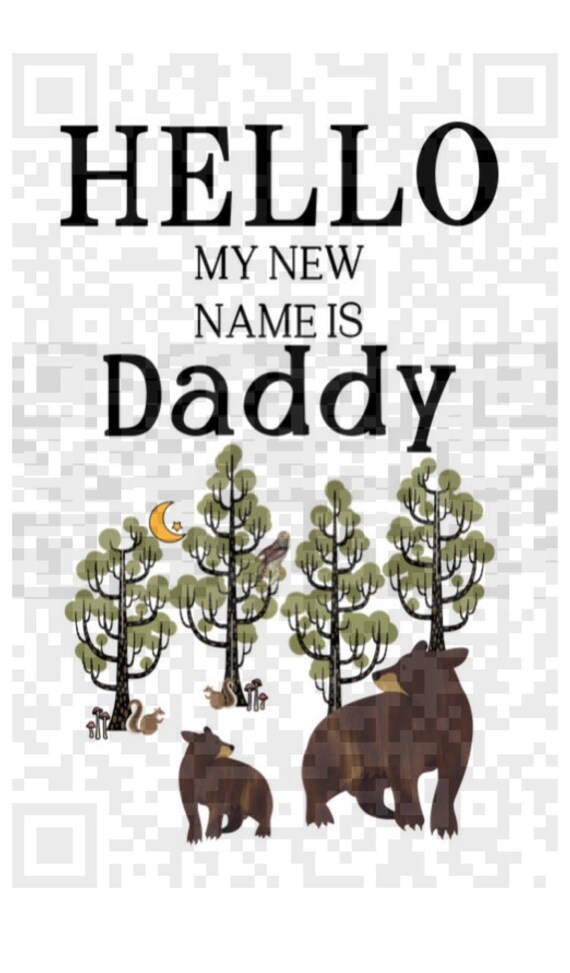Hello My New Name is Daddy Instant Download for Sublimation | Etsy