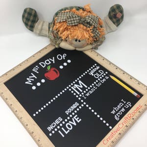 First Day of School Reusable Chalkboard Sign - Etsy