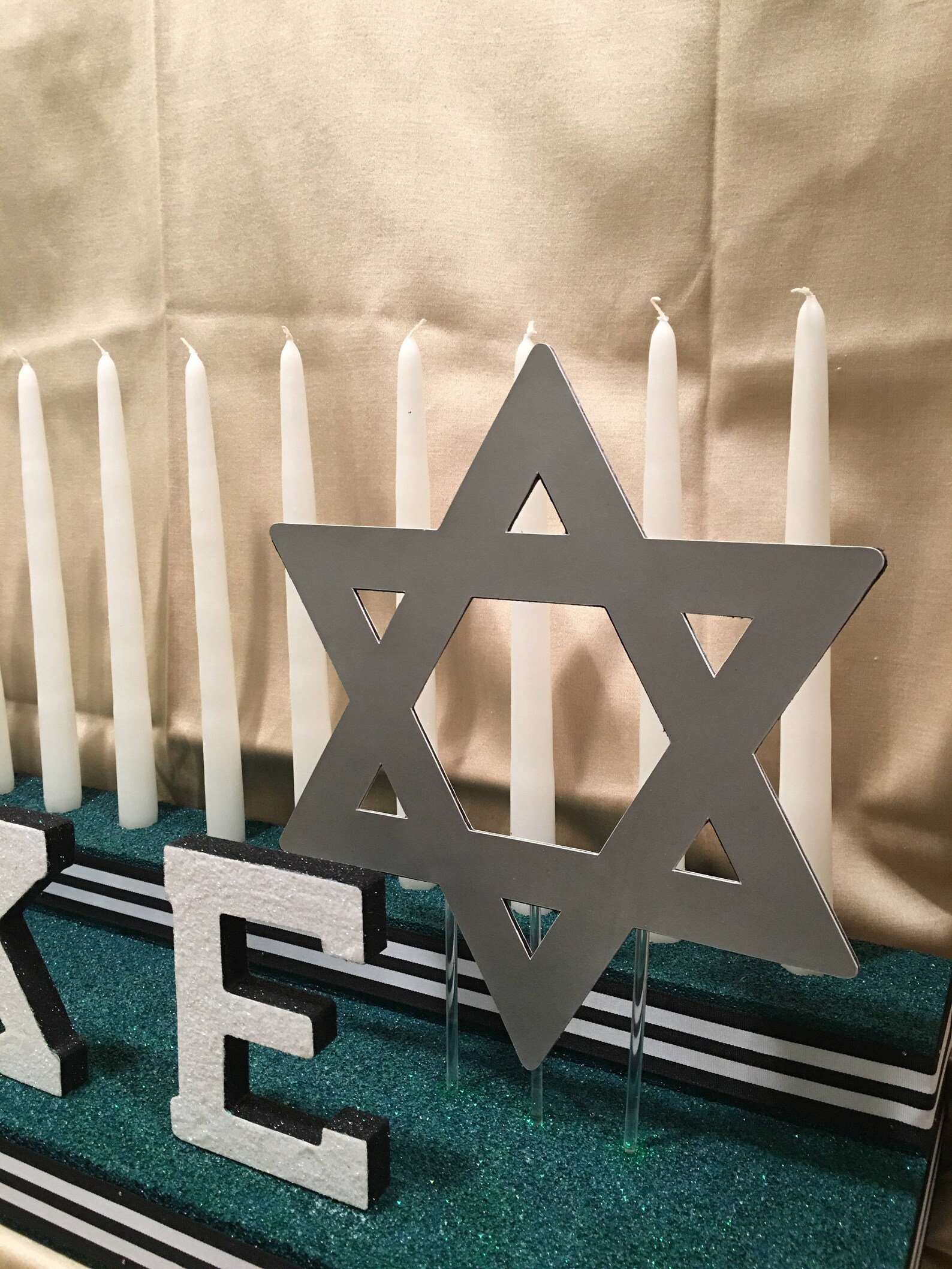 Bar Mitzvah Candelabra Centerpiece Sports Theme Centerpiece - Etsy
