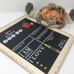 Back to School Chalkboard, First Day of School Chalkboard, Back to ...