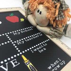 Back to School Chalkboard, First Day of School Chalkboard, Back to ...