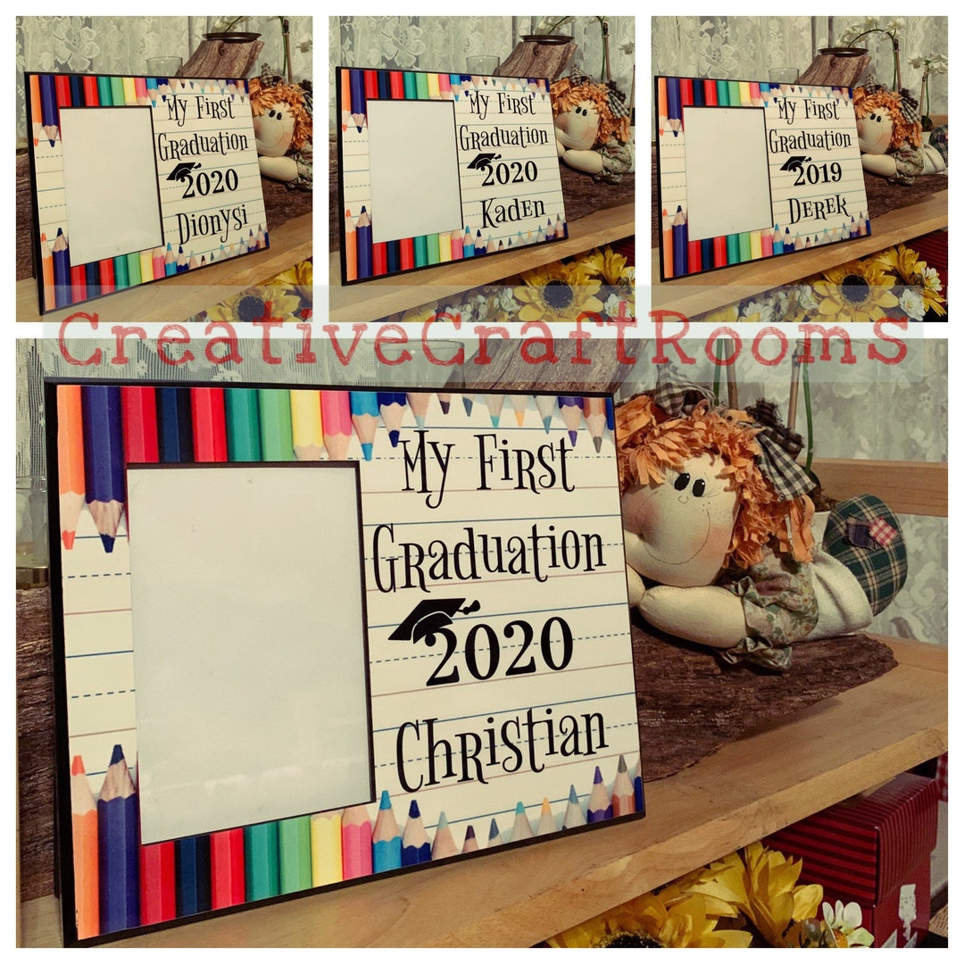 My First Graduation Photo Frame, Preschool Personalized Picture Frame ...