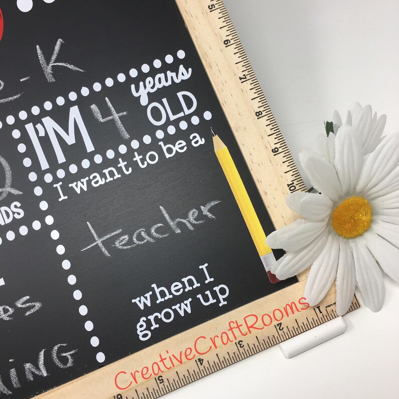 First Day of School Reusable Chalkboard Sign - Etsy