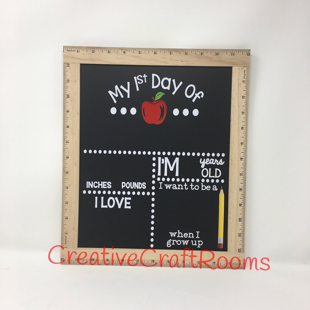 First Day of School Reusable Chalkboard Sign - Etsy