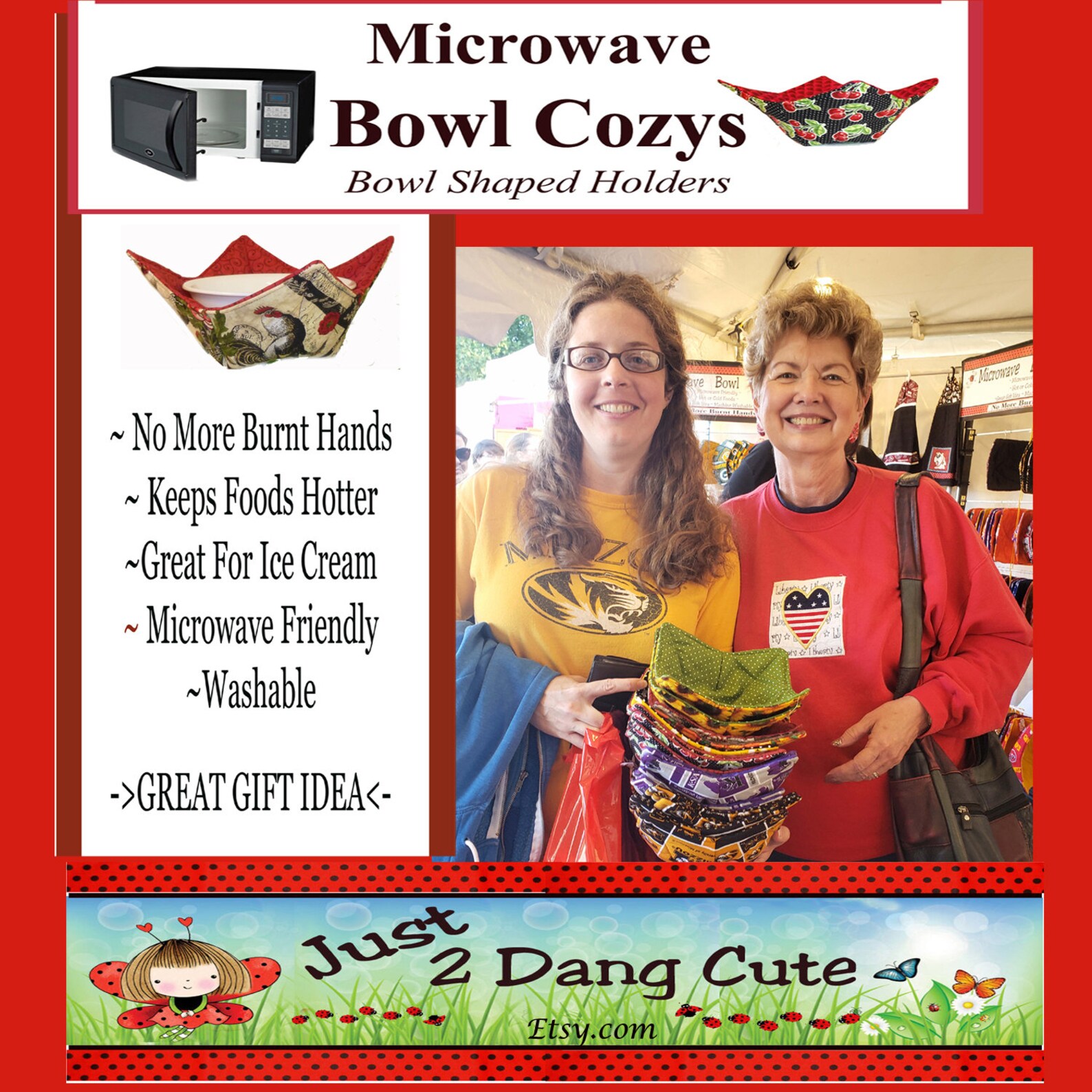 Microwave Bowl Cozy Sea Shells Microwave Bowl Holders Soup - Etsy