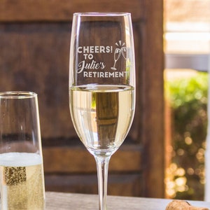 Retirement Champagne Flute - Retirement Gifts for Women, Retired ...