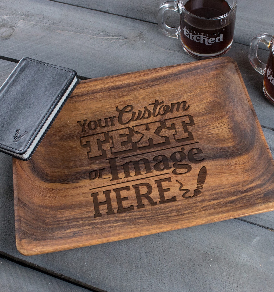 Custom Engraved Tray Personalized Wood Tray Custom - Etsy