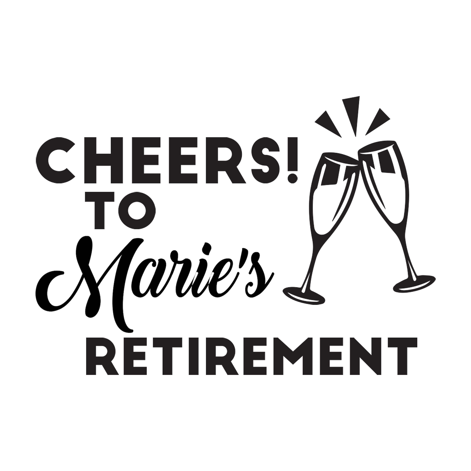 Retirement Champagne Flute - Retirement Gifts for Women, Retired ...
