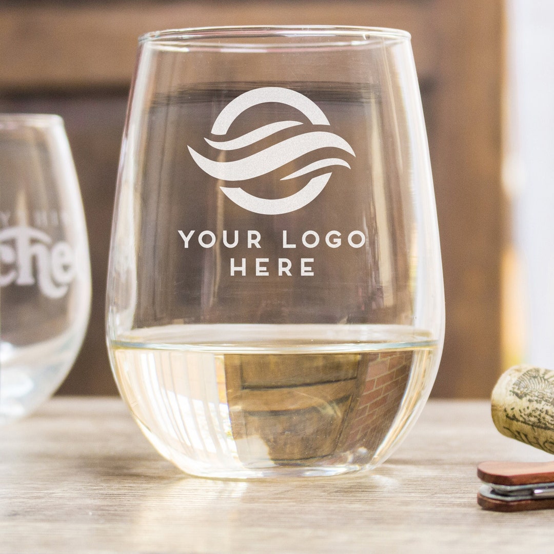 Logo Stemless Wine Glasses - Company Gifts, Bulk Wine Glasses, Custom ...