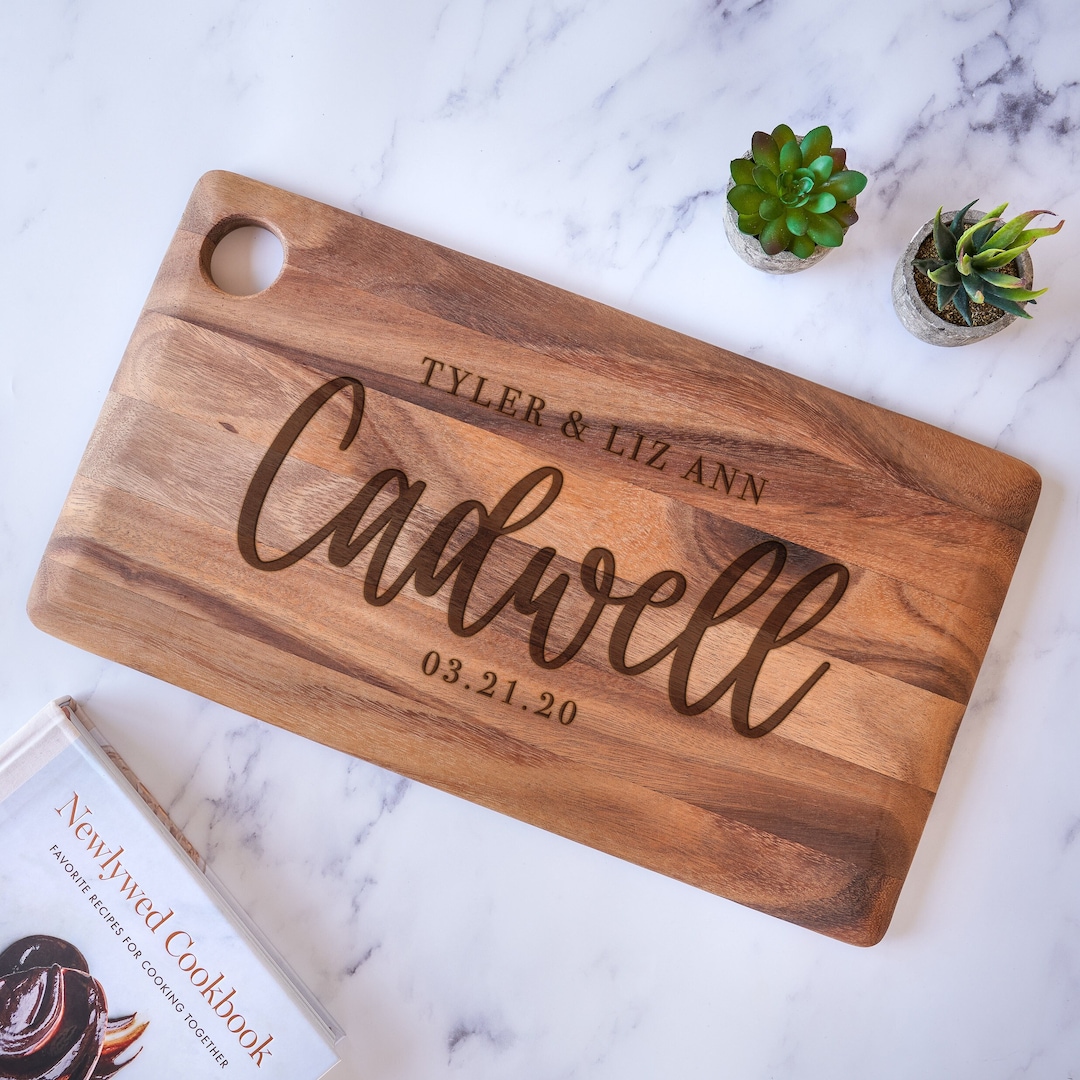 Personalized Engraved Cutting Board for a Couple, Wedding or ...