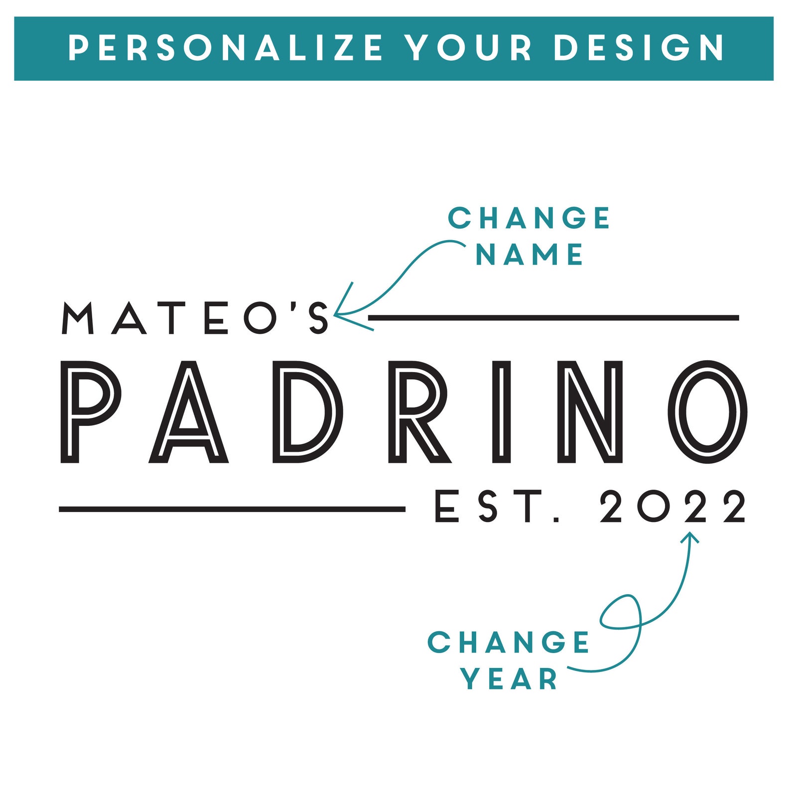 Personalized Padrino Cocktail Glass, Padrino Tequila Glass, Custom ...