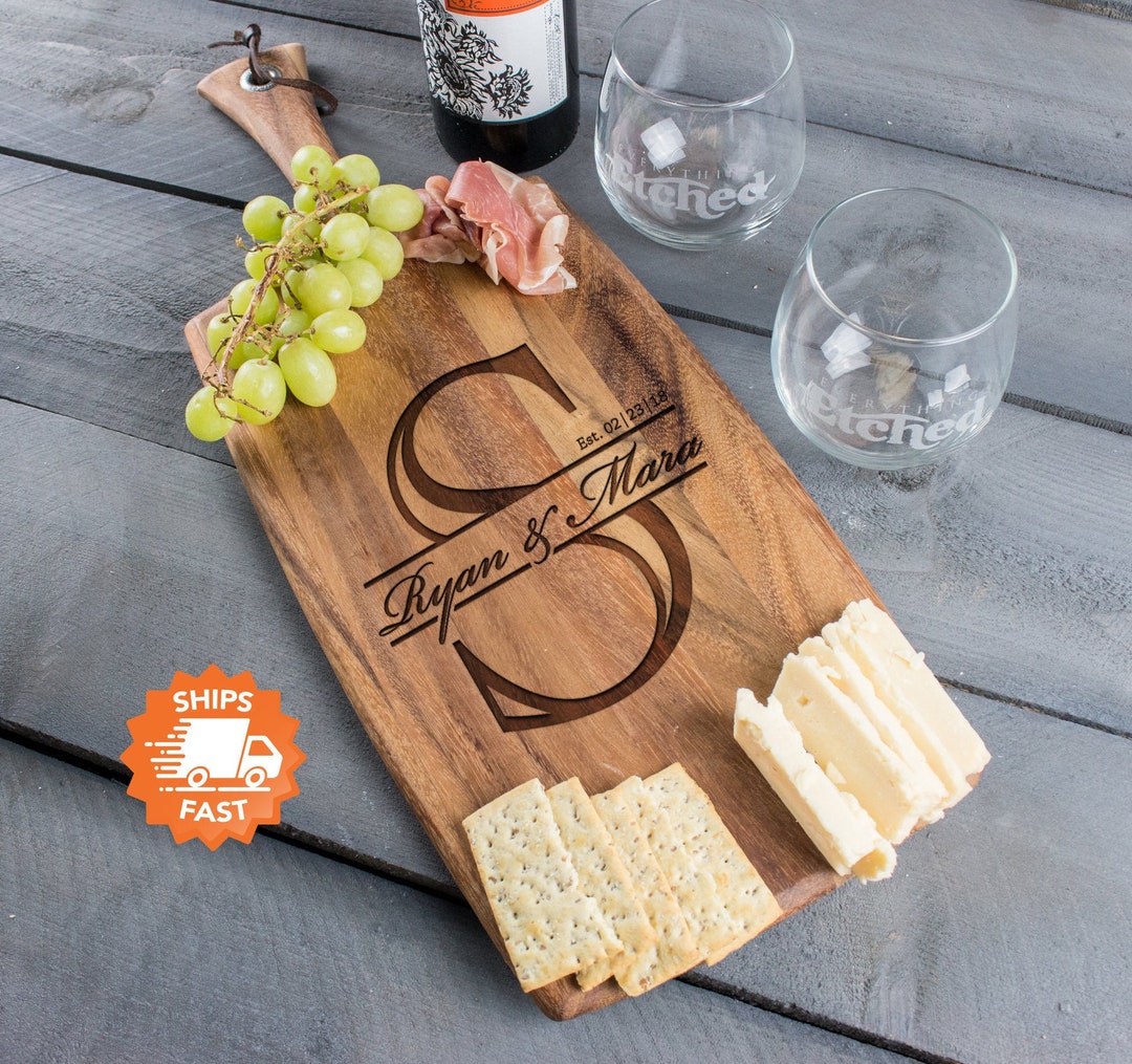 Personalized Cheese Board - Wooden Cheese Board or Cutting Board Gift ...