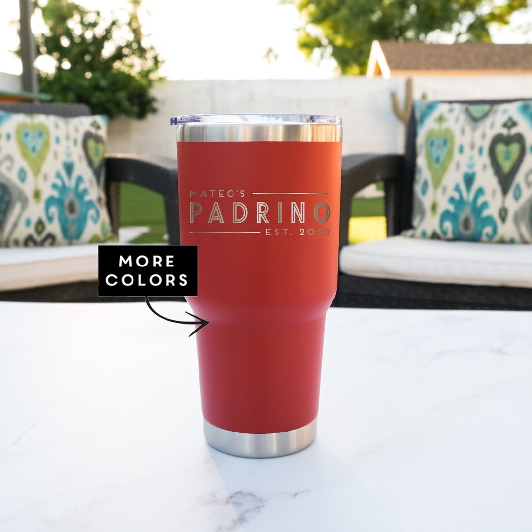 Personalized Padrino 30 Oz Stainless Steel Tumbler, Padrino Proposal ...