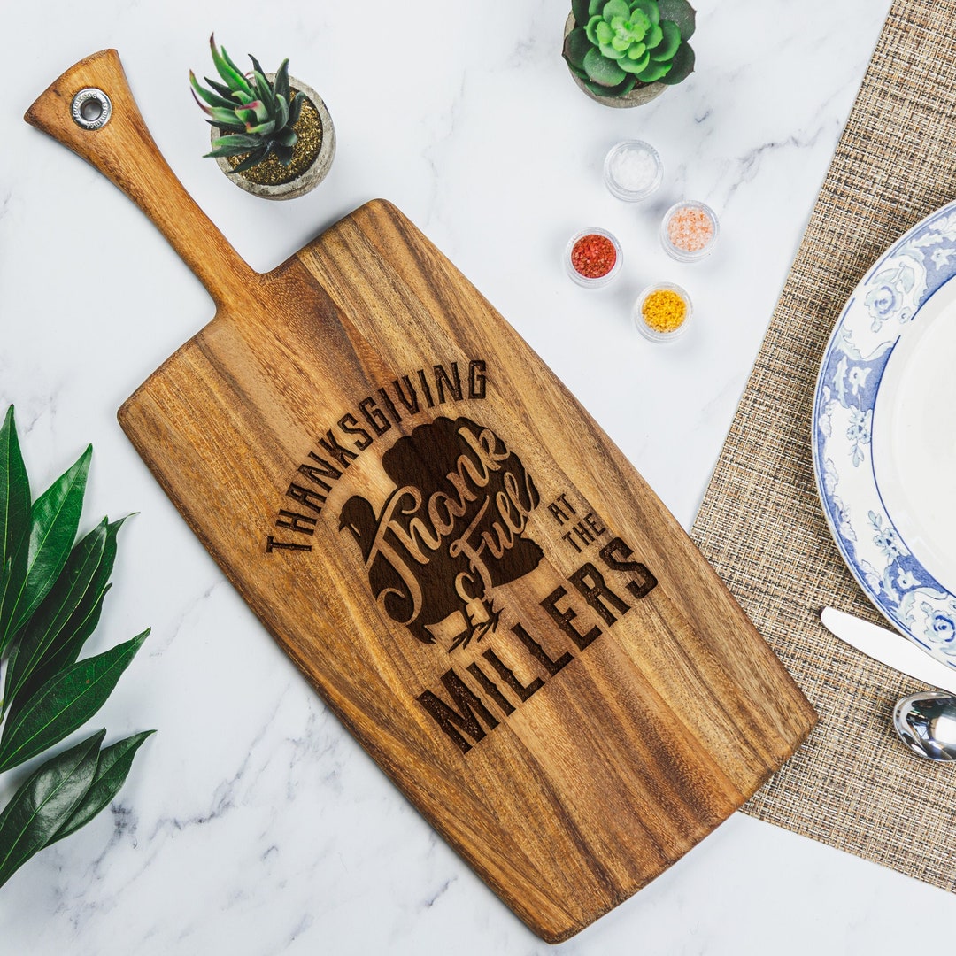 Personalized Thanksgiving Board - Engraved Charcuterie Board With ...
