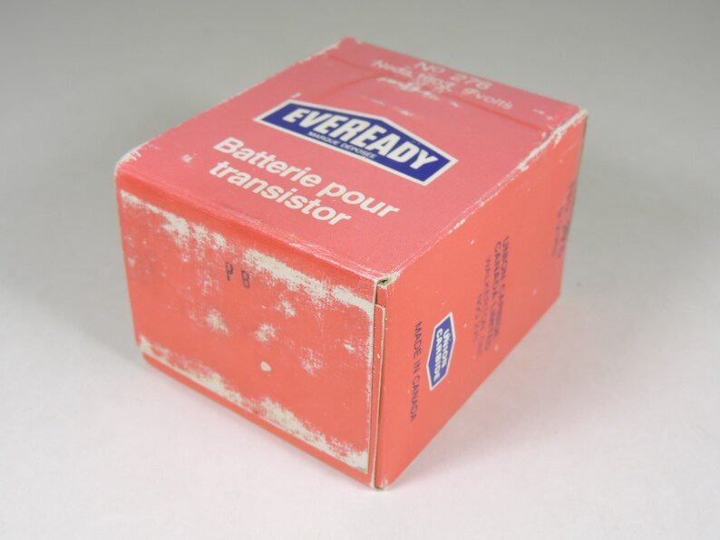 Vintage Eveready No. 276 Large 9 Volt Transistor Battery Size is 2 1/2 ...