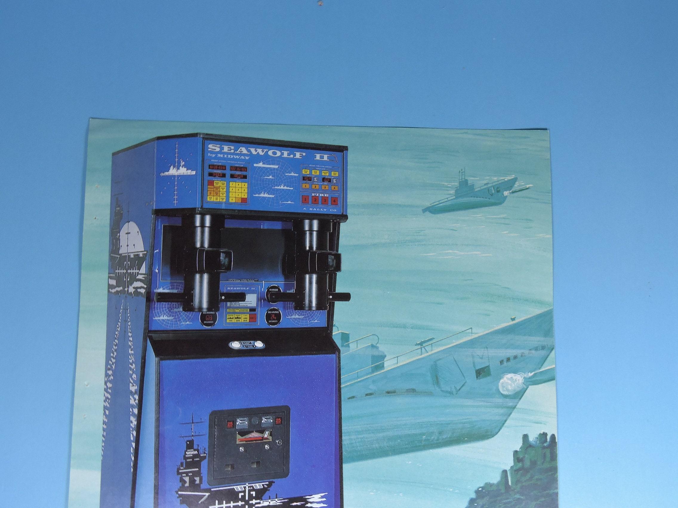 1978 Midway SEAWOLF II Arcade Video Game Flyer Original from Coin-op ...