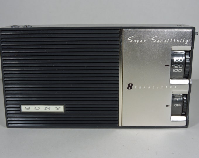 Vintage Sony TR-84 8 Transistor Radio Tested Working, With Case & Strap ...
