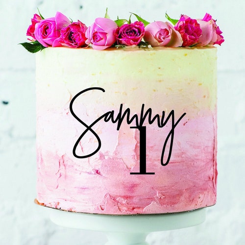 Personalised Cake Plaque Fropper Cake Topper Front of Cake | Etsy