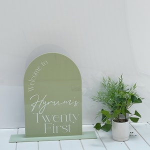 21st Welcome Sign | Thirty Forty 21 Birthday | Acrylic Sign | Sign ...
