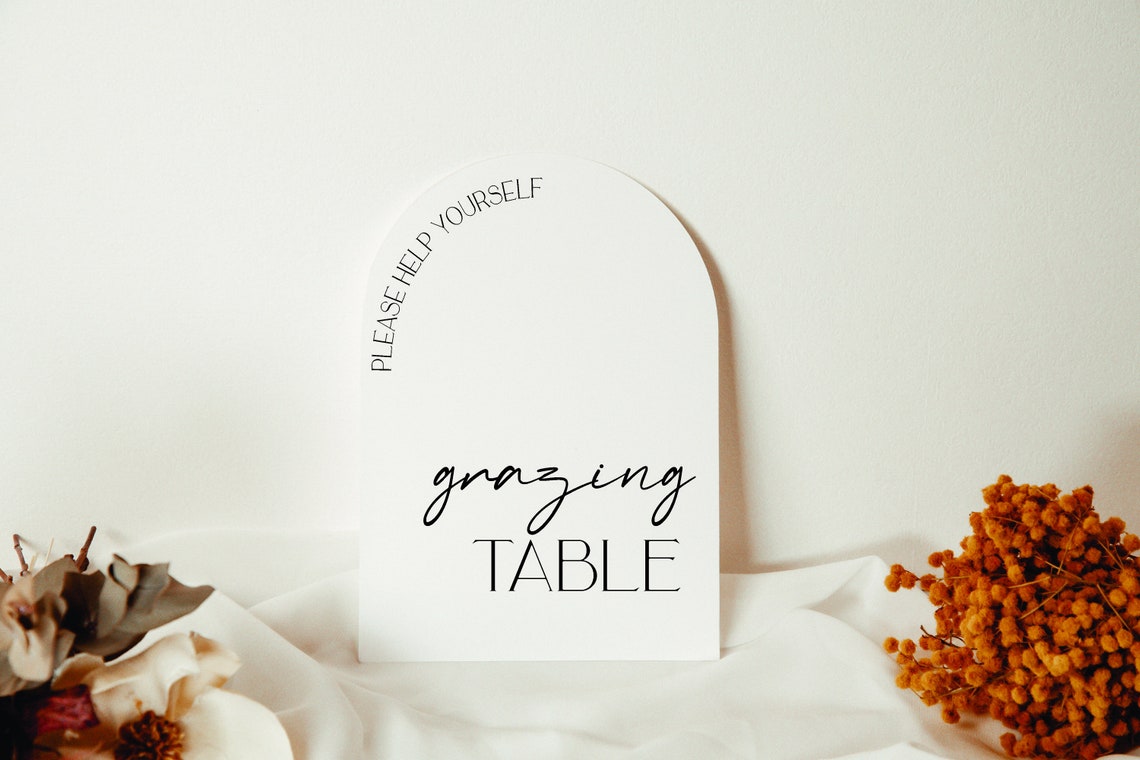 Grazing Table | Event Grazing Table | Acrylic Wedding Sign | Sign ...