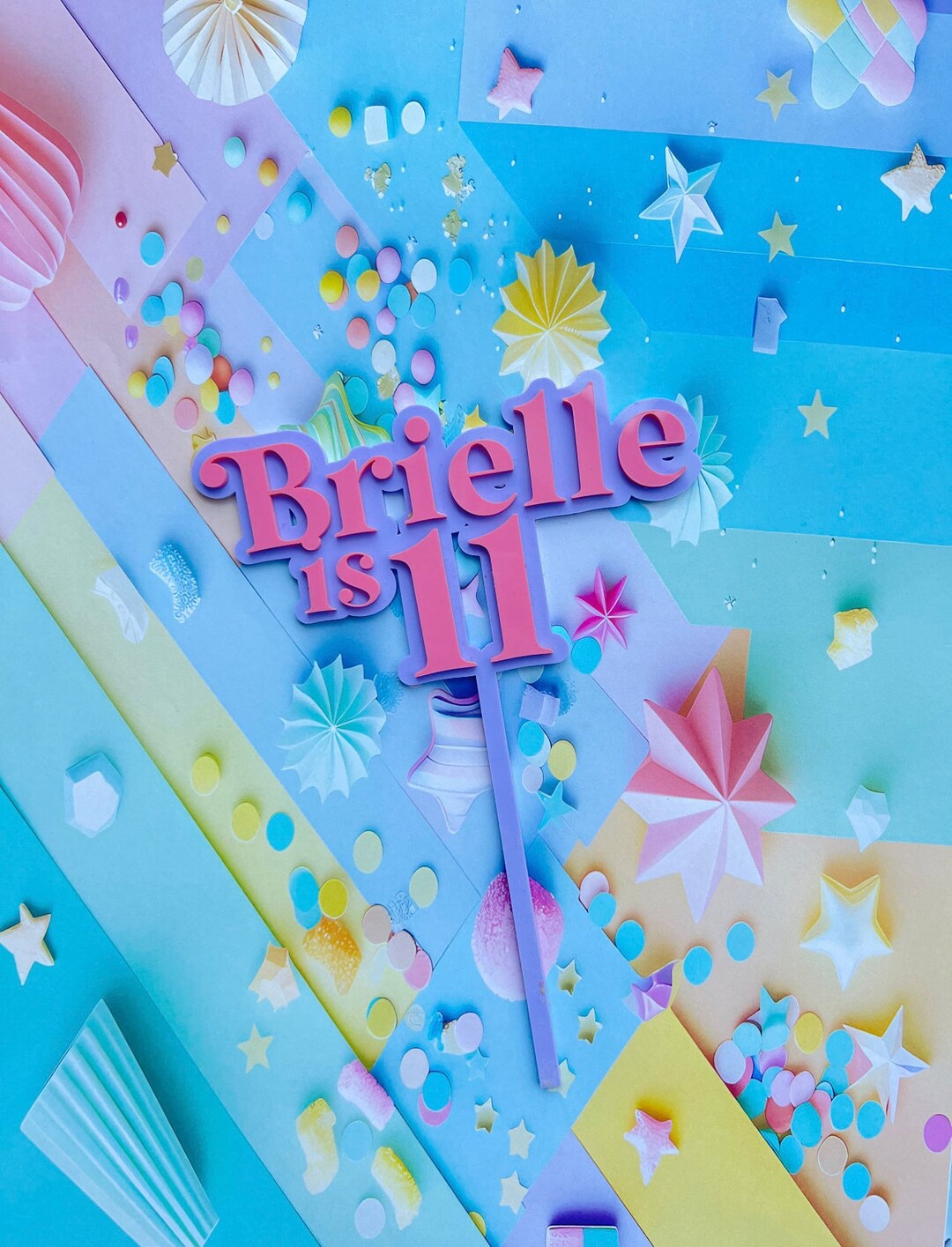 First Birthday Cake Topper One Topper Two Topper One Personalised Name ...