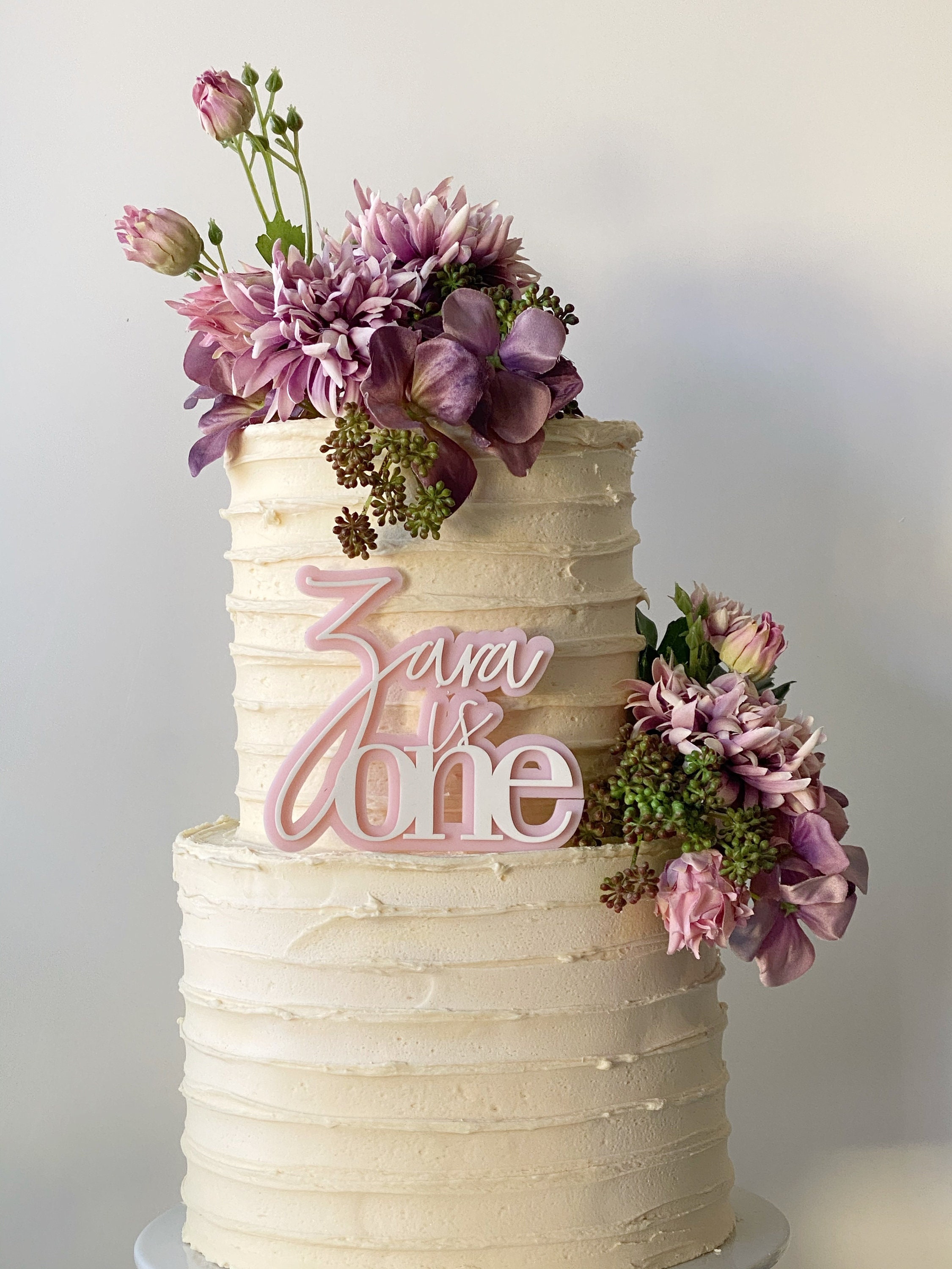 Personalised One Cake Plaque Cake Fropper Cake Charm - Etsy