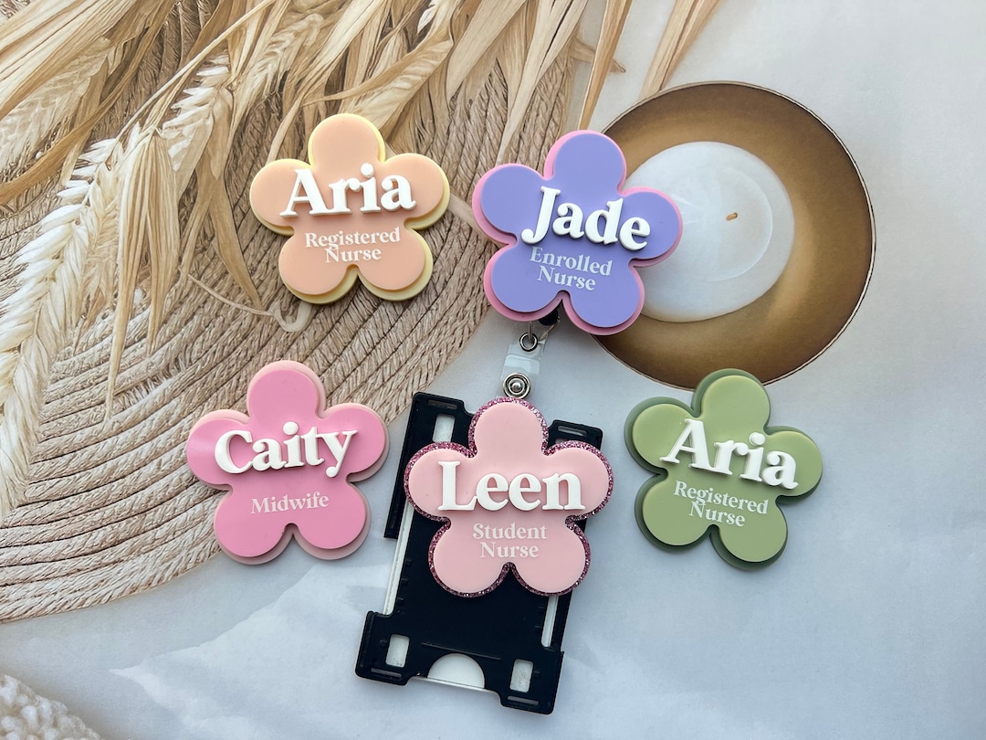 Personalizable Retractable Nurse Badge Reel| Nurse Name Badge| Custom ...