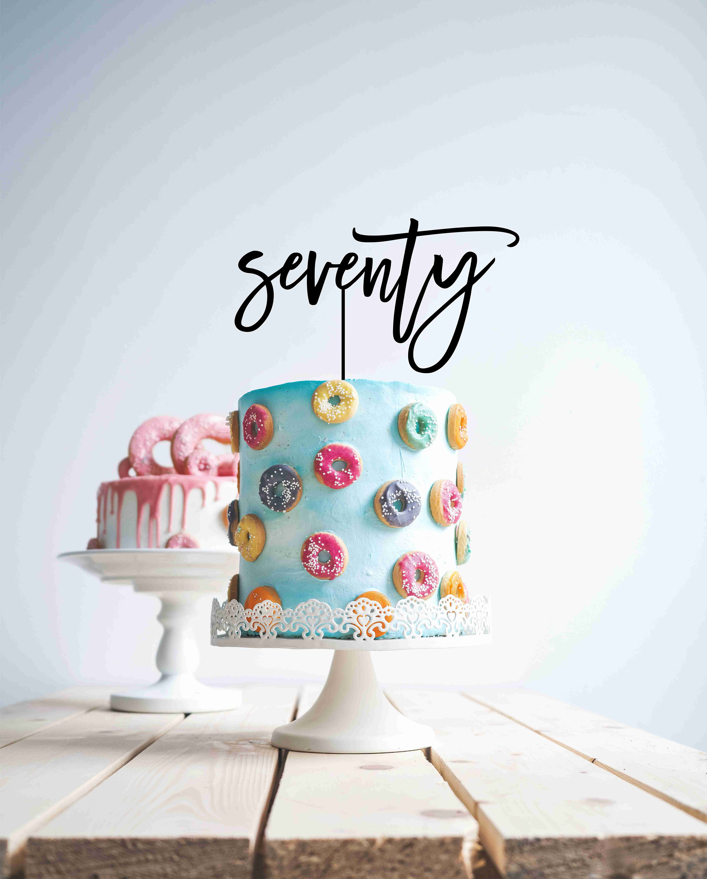 Birthday Cake Topper - 70 Seventy Cake Topper 70th Birthday Cake ...