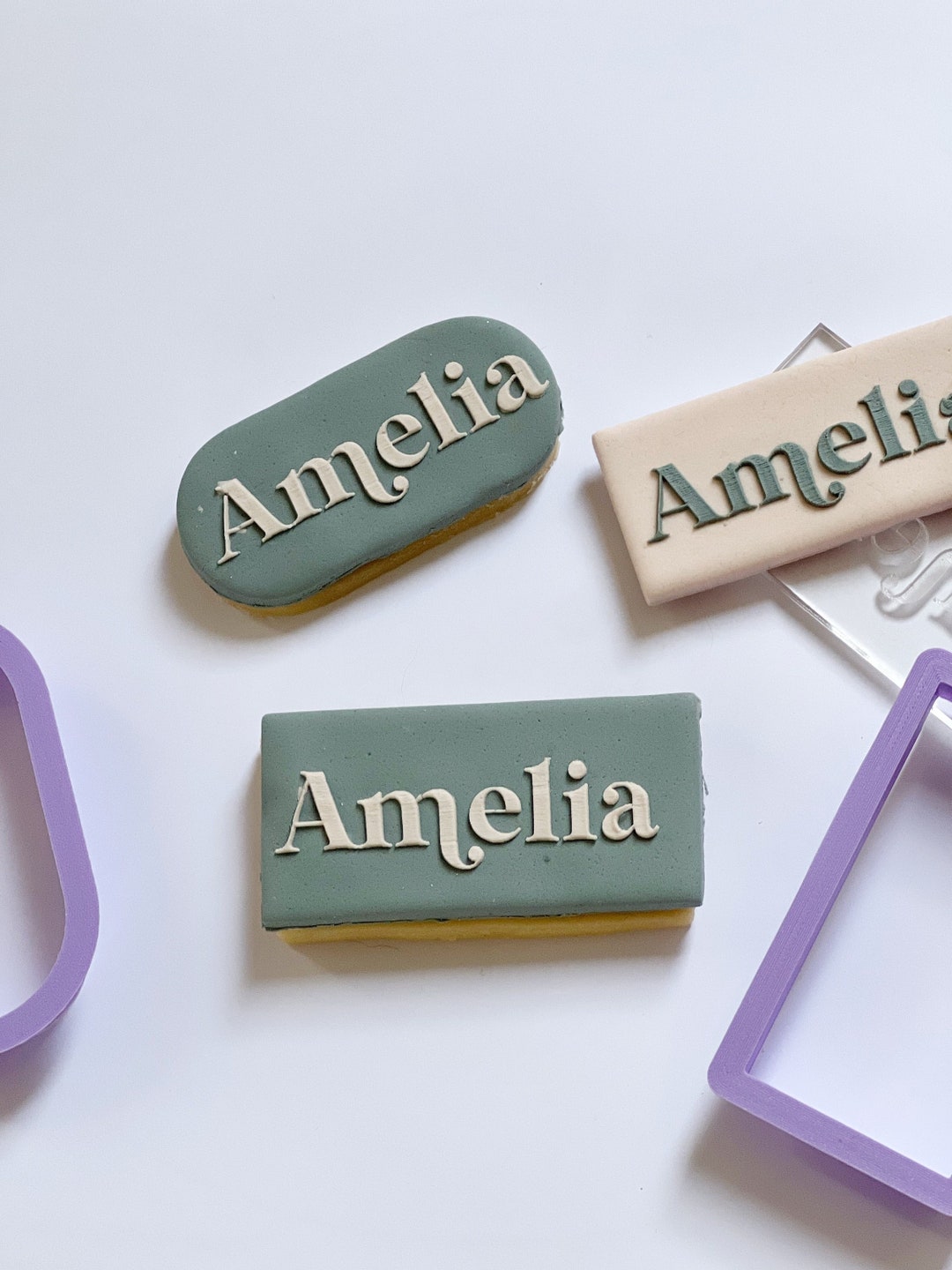 Name Cookie Debosser Stamp | Custom Personalised Name Stamp | Cookie ...