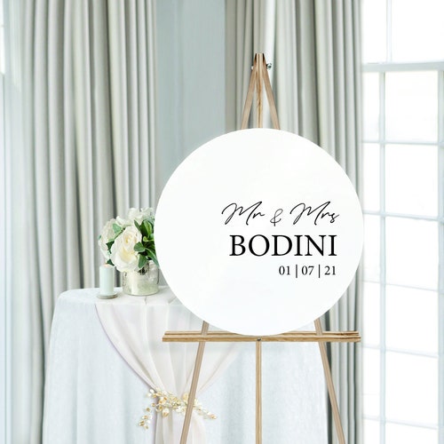 Wedding Welcome Sign Round Acrylic Sign Circle Mr & Mrs - Etsy Australia
