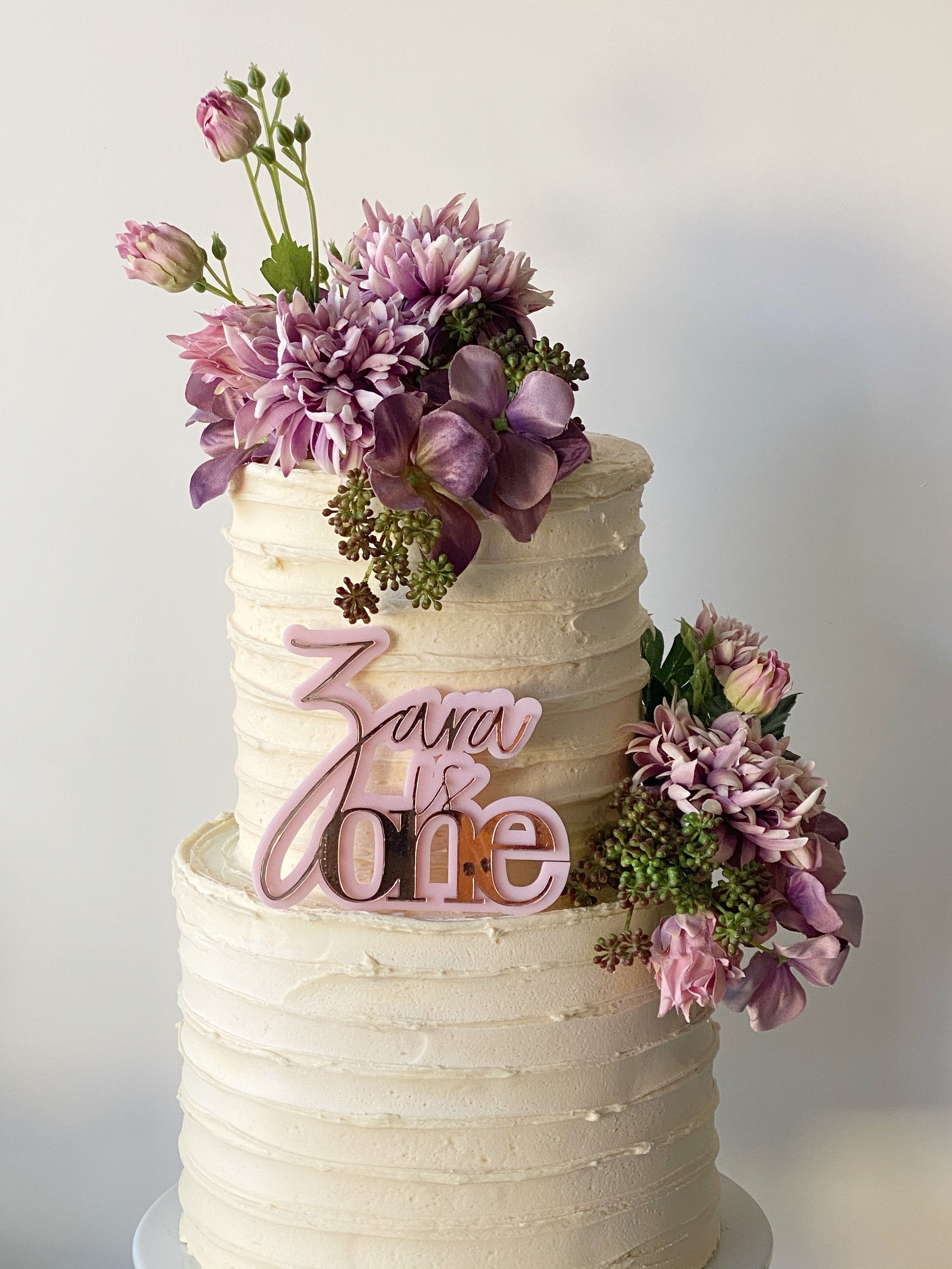 Personalised One Cake Plaque | Cake Fropper | Cake Charm | Cake Topper ...