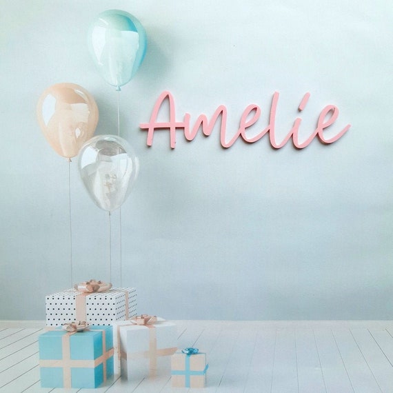 Pink Acrylic Name Sign Personalised Nursery Sign | Etsy Australia