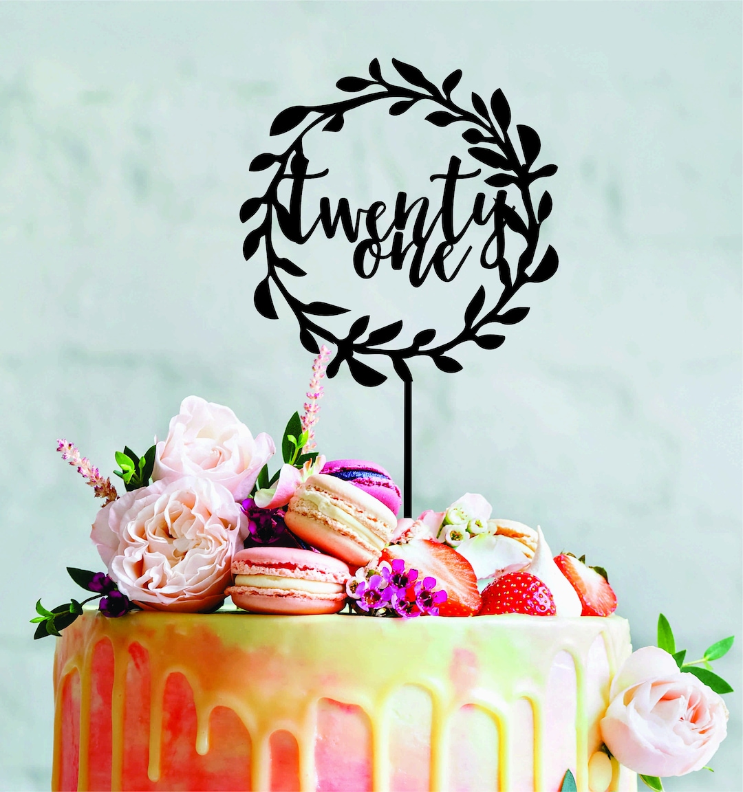 Cake Topper 21st 21 Age 21 Twenty One Year Birthday Wood - Etsy