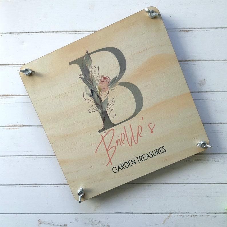 Personalised Flower Press - With Initial & Name -custom Herbarium ...