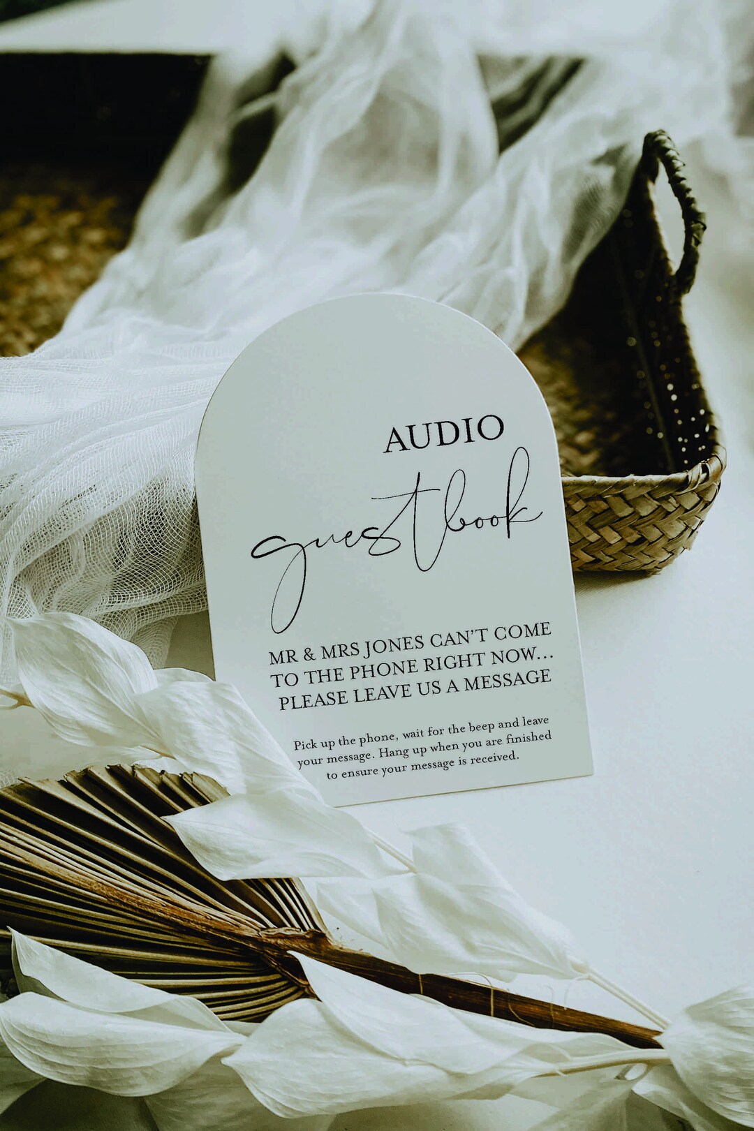 Audio Guest Book Sign | Leave a Message | Acrylic Wedding Sign | Sign ...
