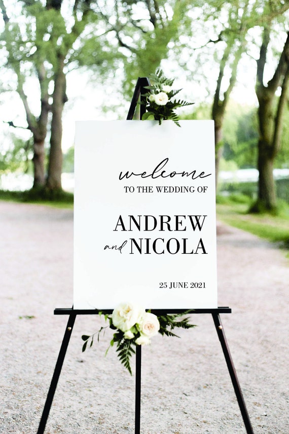Wedding Welcome Sign Acrylic Welcome Sign Welcome Board - Etsy