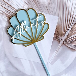 Mermaid Shell Cake Topper | Shell Cake Topper | Birthday | Personalised ...
