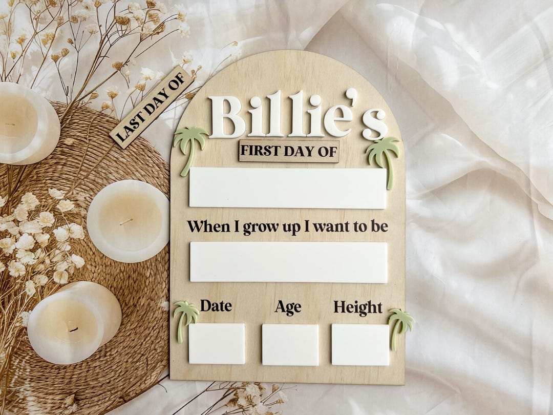 Palms First School Board - Personalised Resalable Sign - Back to School ...