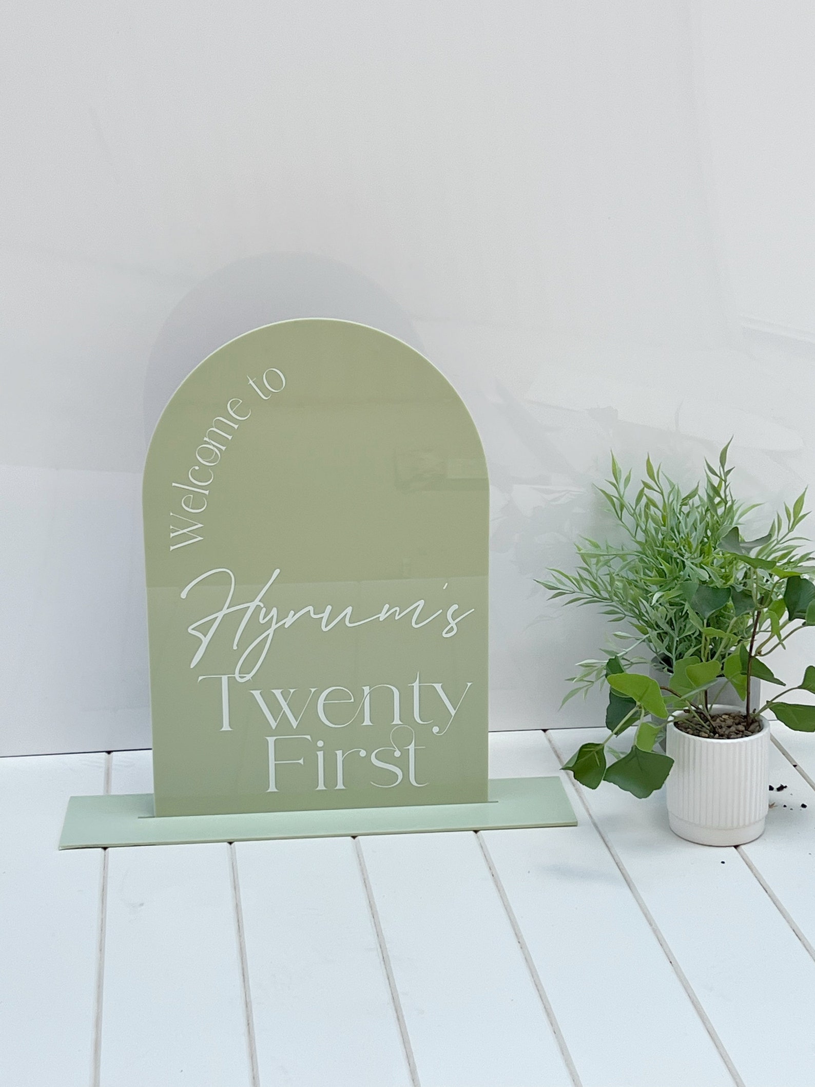 21st Welcome Sign Thirty Forty 21 Birthday Acrylic Sign | Etsy