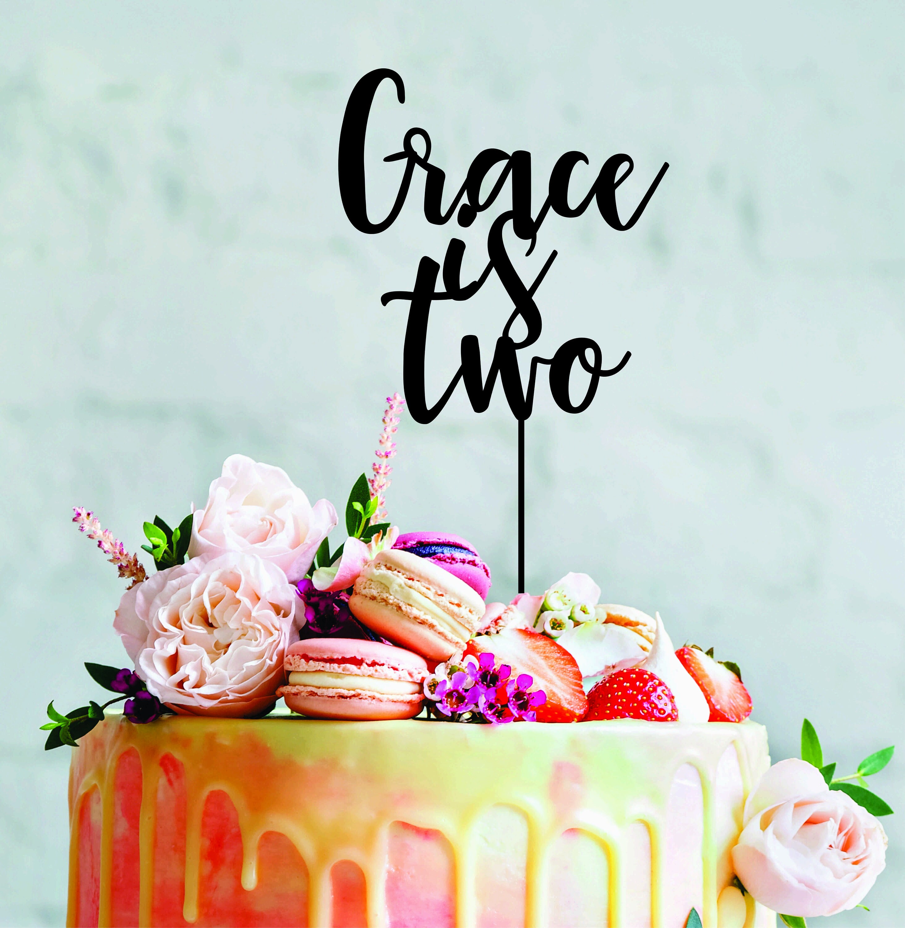 Custom Personalised is Two Cake Topper Birthday Cake Topper - Etsy ...